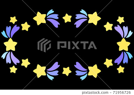 Shooting star frame rectangular black - Stock Illustration [71956726 ...