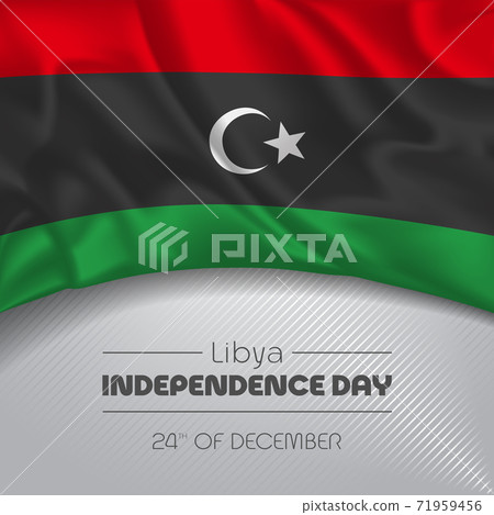 Libya happy independence day greeting card,... - Stock Illustration ...