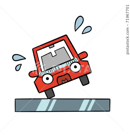 Illustration of a slipping car - Stock Illustration [71967701] - PIXTA