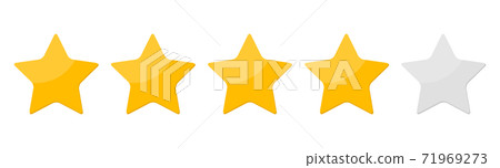 Four 4 Star rank sign Vector Illustration - Stock Illustration ...