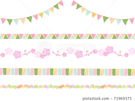 Japanese style cute line set - Stock Illustration [71969375] - PIXTA