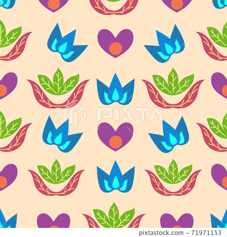 textile plant. repeat pattern background design - Stock Illustration ...