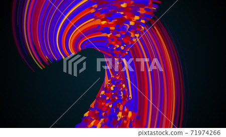 Twisted abstract element from colored lines and... - Stock Illustration ...