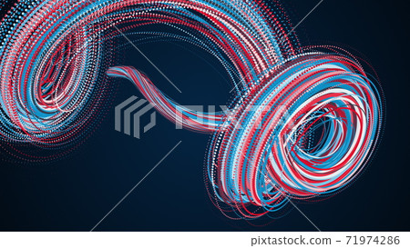 Spiral abstract element from particles,... - Stock Illustration ...