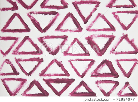 Handmade illustration of burgundy triangles,... - Stock Illustration ...