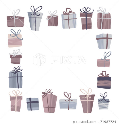 Christmas and Happy New Year gift boxes... - Stock Illustration ...