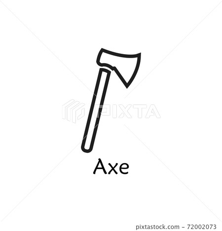 Axe Line Icon. Editable Vector EPS Symbol... - Stock Illustration ...