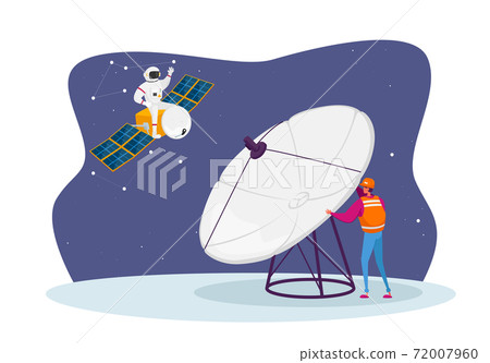 Astronomy Engineer Character Research Outer... - Stock Illustration ...