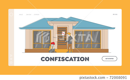 Bankruptcy, Finance Problem Landing Page... - Stock Illustration ...