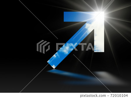 Arrows rising to the right and light - Stock Illustration [72010104 ...