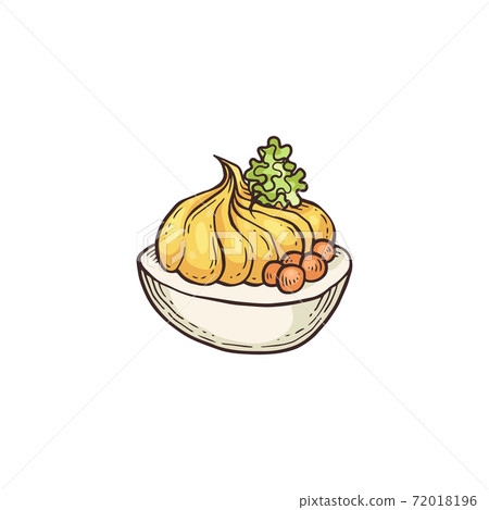 Deviled egg drawing - gourmet starter food or... - Stock Illustration ...