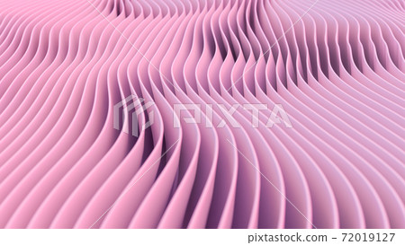 Pink waves of paper. 3D illustration-插圖素材 [72019127] - PIXTA圖庫