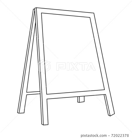 Street chalk board outline illustration... - Stock Illustration ...