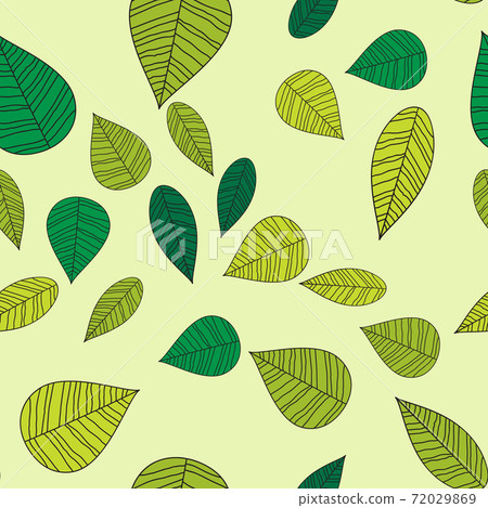 Spring Leaves Seamless Pattern Vector... - Stock Illustration [72029869 ...