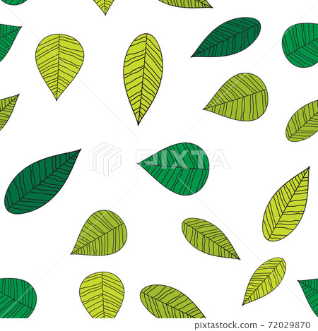 Spring Leaves Seamless Pattern Vector... - Stock Illustration [72029870 ...