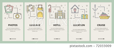 Vector modern thin line flat design travel... - Stock Illustration ...