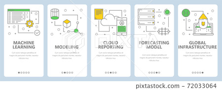 Vector thin line flat design data science...-插圖素材 [72033064] - PIXTA圖庫