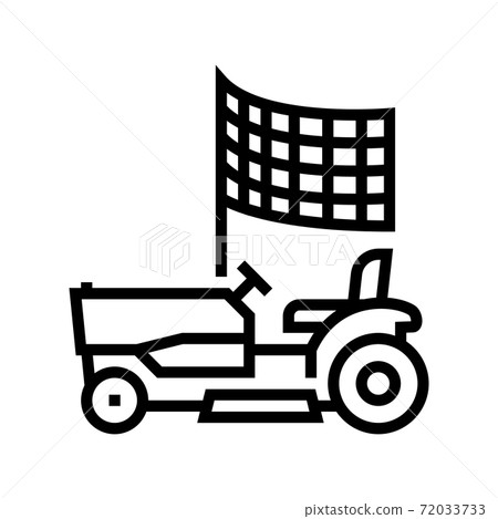 race on lawn mower line icon vector illustration-插圖素材 [72033733] - PIXTA圖庫