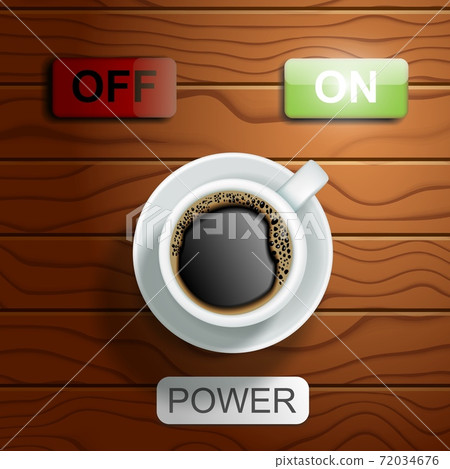 Coffee power concept vector realistic illustration - Stock Illustration ...
