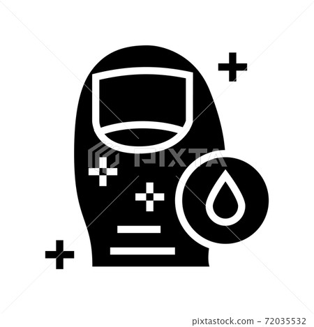 healthy clean toe nail, hygiene glyph icon... - Stock Illustration ...