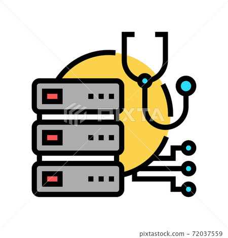 server technology repair color icon vector... - Stock Illustration ...