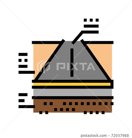 constructed road layers color icon vector... - Stock Illustration ...