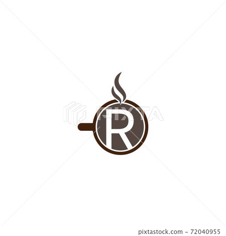 Coffee cup icon design letter R logo concept - Stock Illustration ...