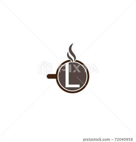Coffee cup icon design letter L logo concept - Stock Illustration ...