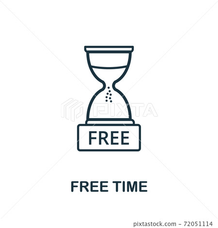 Free Time icon. Simple element from business... - Stock Illustration ...