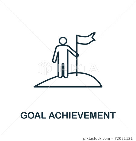 Goal Achievement icon. Simple element from... - Stock Illustration ...