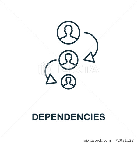 Dependencies icon. Line style element from... - Stock Illustration ...