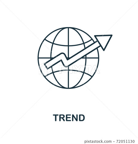 Trend icon. Line style element from business... - Stock Illustration ...