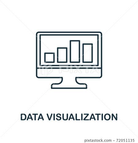 Data Visualization icon. Line style element... - Stock Illustration ...