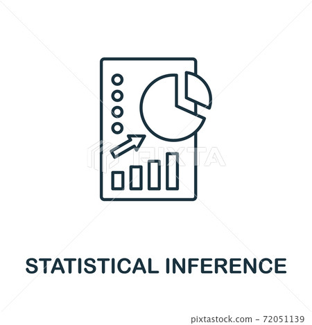 Statistical Inference icon. Line style element... - Stock Illustration ...