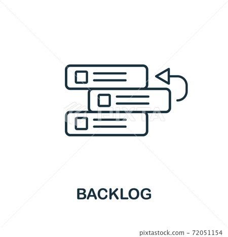 Backlog icon. Line style element from agile... - Stock Illustration ...