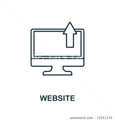 Website icon. Simple line element from... - Stock Illustration ...