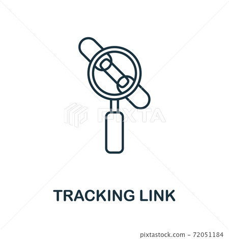 Tracking Link icon. Simple line element from... - Stock Illustration ...