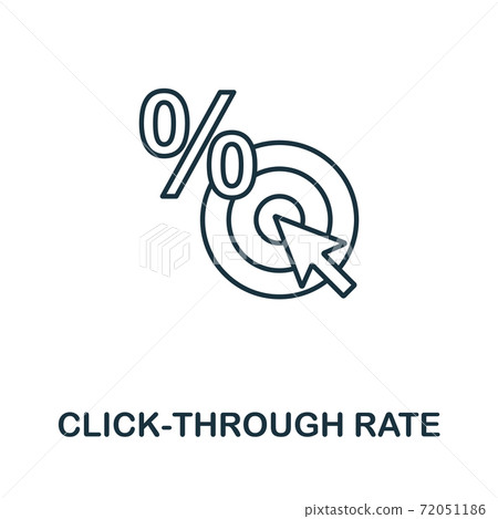Click-Through Rate icon. Simple line element... - Stock Illustration ...