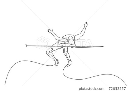 High Jump Bar Drawing