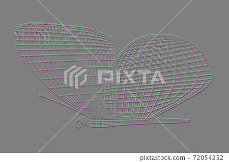 Abstract geometric mesh butterfly. Wireframe... - Stock Illustration ...