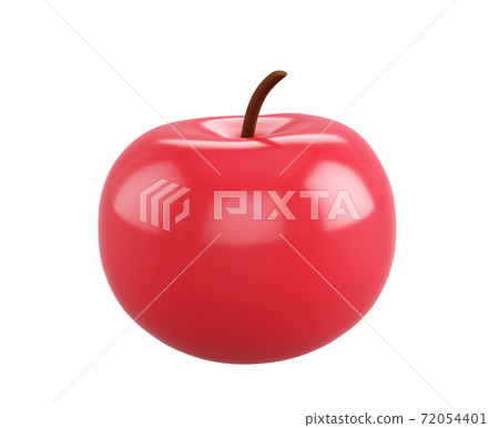 Red artificial plastic apple isolated on white,... - Stock Illustration ...