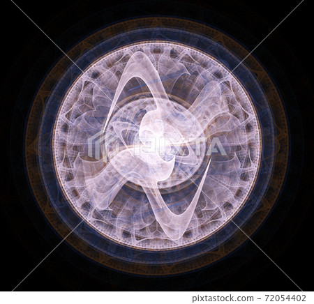 abstract fractal circle element, fractal... - Stock Illustration ...
