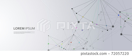 Line art pattern with network dot line connect... - Stock Illustration ...