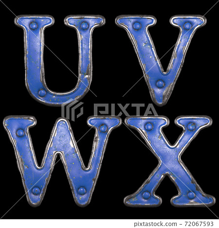 Set of uppercase letters U, V, W, X made of... - Stock Illustration ...