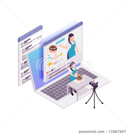 Vlogging Isometric Concept - Stock Illustration [72067847] - PIXTA