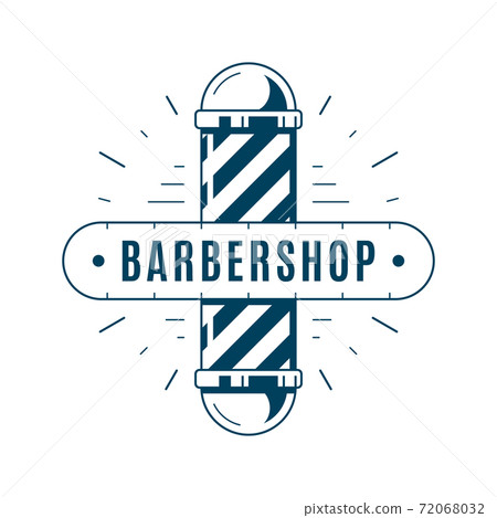 Barbershop simple minimalist logo design on... - Stock Illustration ...