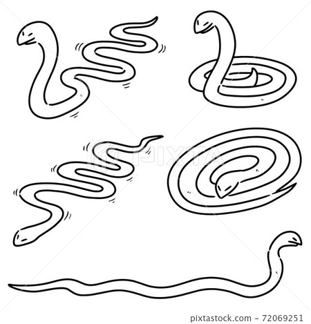 vector set of snakes - Stock Illustration [72069251] - PIXTA