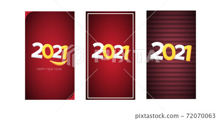 2021 Happy new year vertical banner background... - Stock Illustration ...