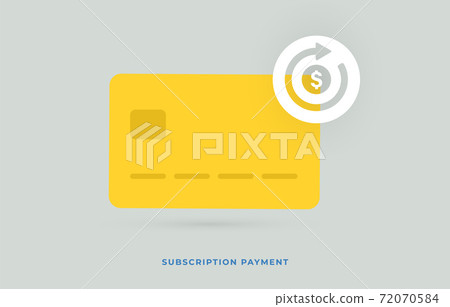 Subscription payment modern flat vector icon.... - Stock Illustration ...
