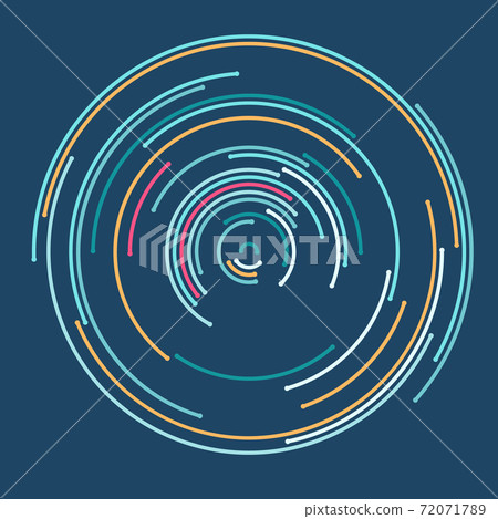 Abstract color rotating lines as icon or logo. - Stock Illustration ...